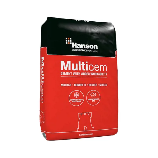 Hanson Multicem Cement, 25kg Plastic Bag | Elliotts