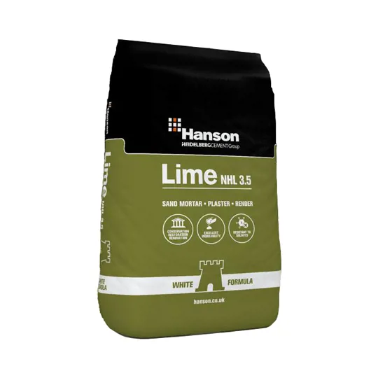 Hanson Natural Hydraulic Lime NHL 3,5 White, 25kg | Elliotts